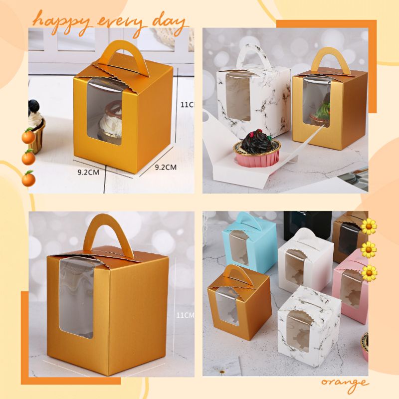 Cup Cake Box Muffin Box Goodies Box Single Cavity Plain Goody Window ...