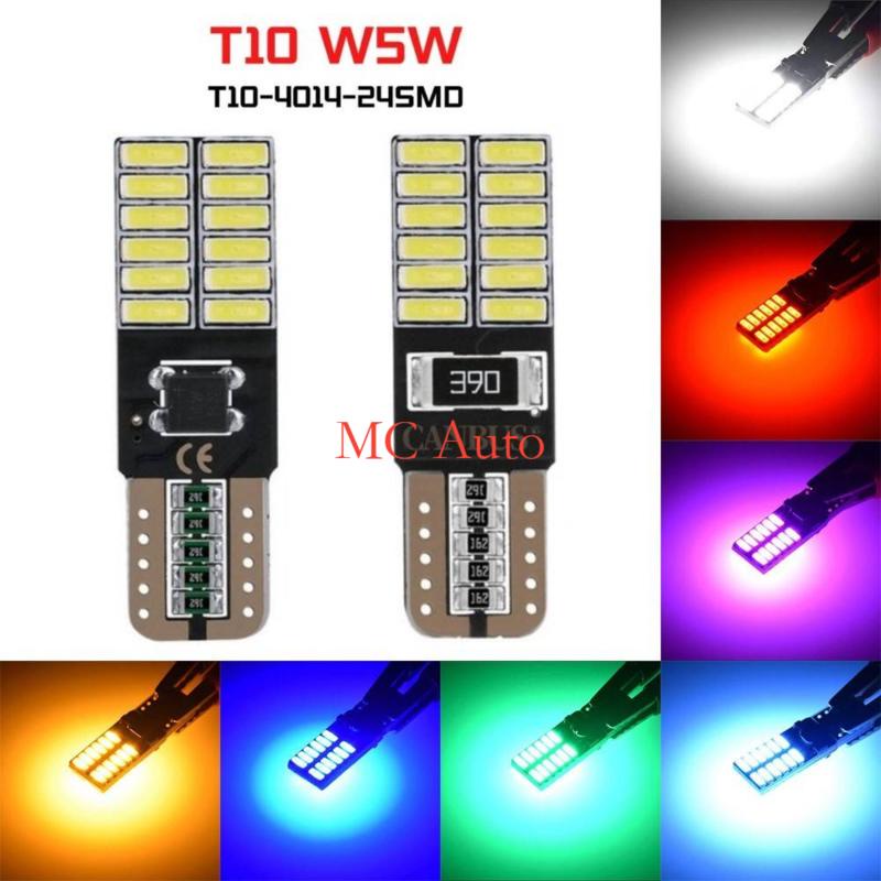 Super Bright T10 LED W5W 24smd Canbus Tail Light T10 Bulb License Plate ...