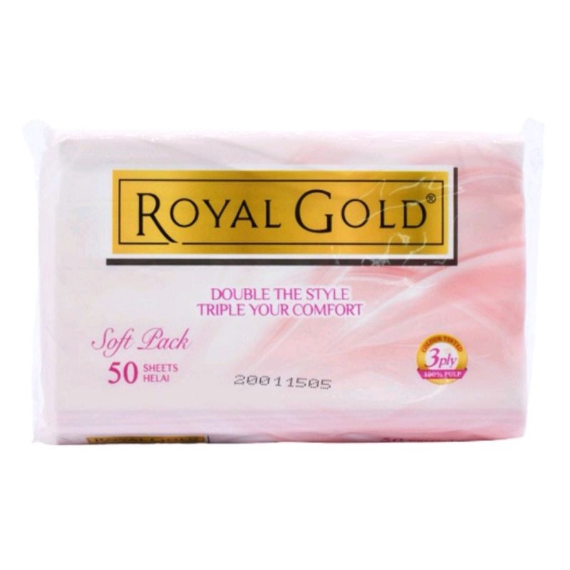 20 packs Royal Gold Tissue Soft Pack 50 Sheets (Mix) | Shopee Malaysia