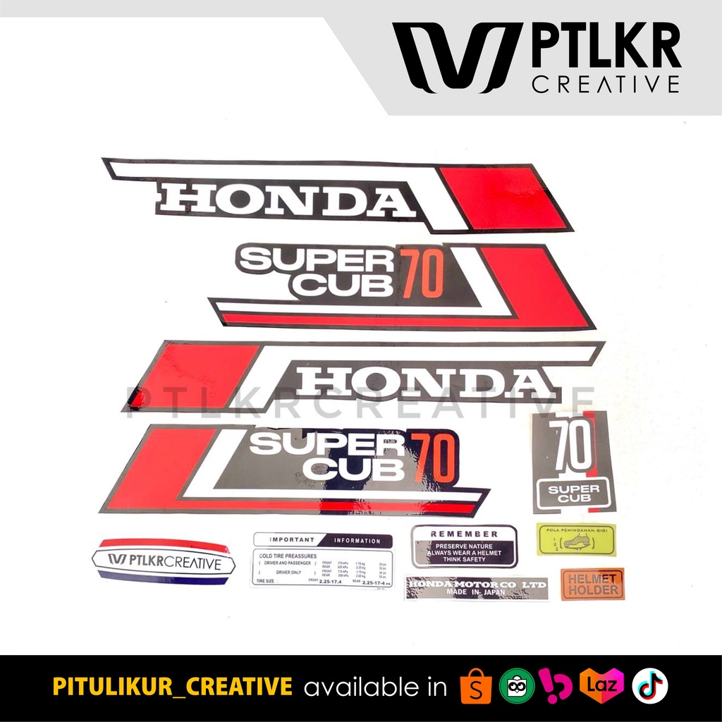 Striping Sticker C70 Supercub II | Shopee Malaysia