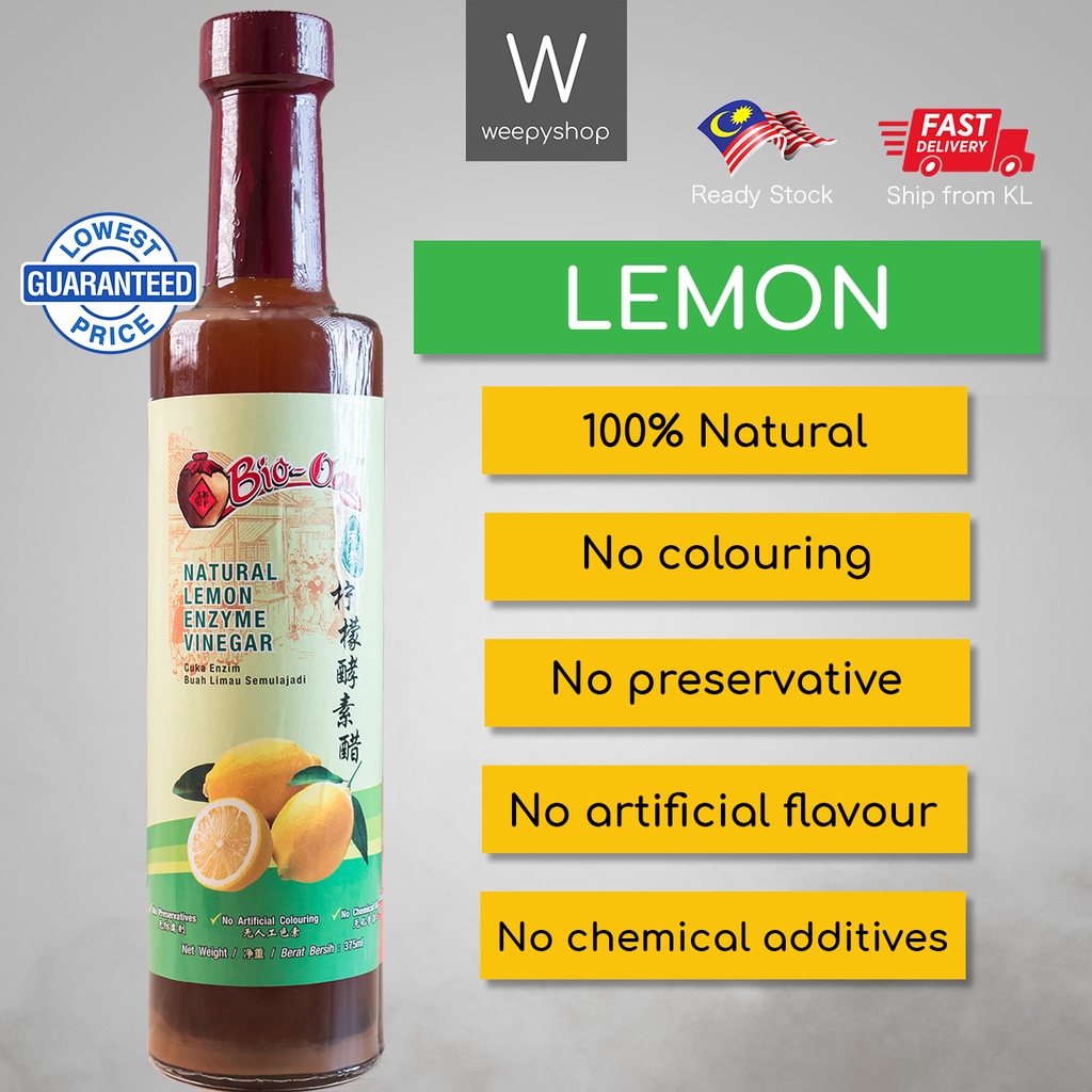 Bio-oon Natural Lemon Enzyme Vinegar (375ml) | Shopee Malaysia