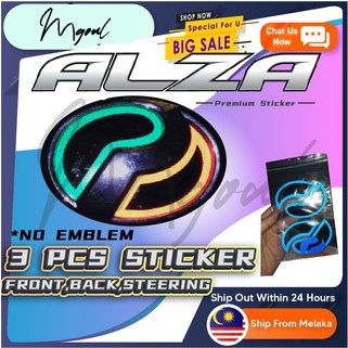 2TONE EIDITON ALZA LOGO STICKER PERODUA REFLECTIVE WITHOUT EMBLEM (3M ...