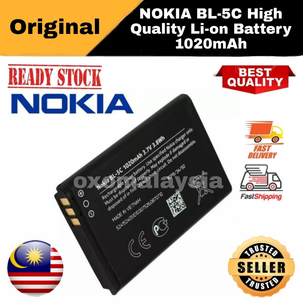 Nokia Replacement BL-5C High Quality Li-Ion Battery 1020mAh | Shopee Malaysia
