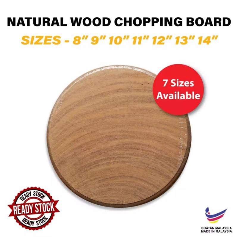 WOODEN CHOPPING BOARD 2" PAPAN PEMOTONG IKAN DAGING KAYU BIAWAK 石楠木 ...