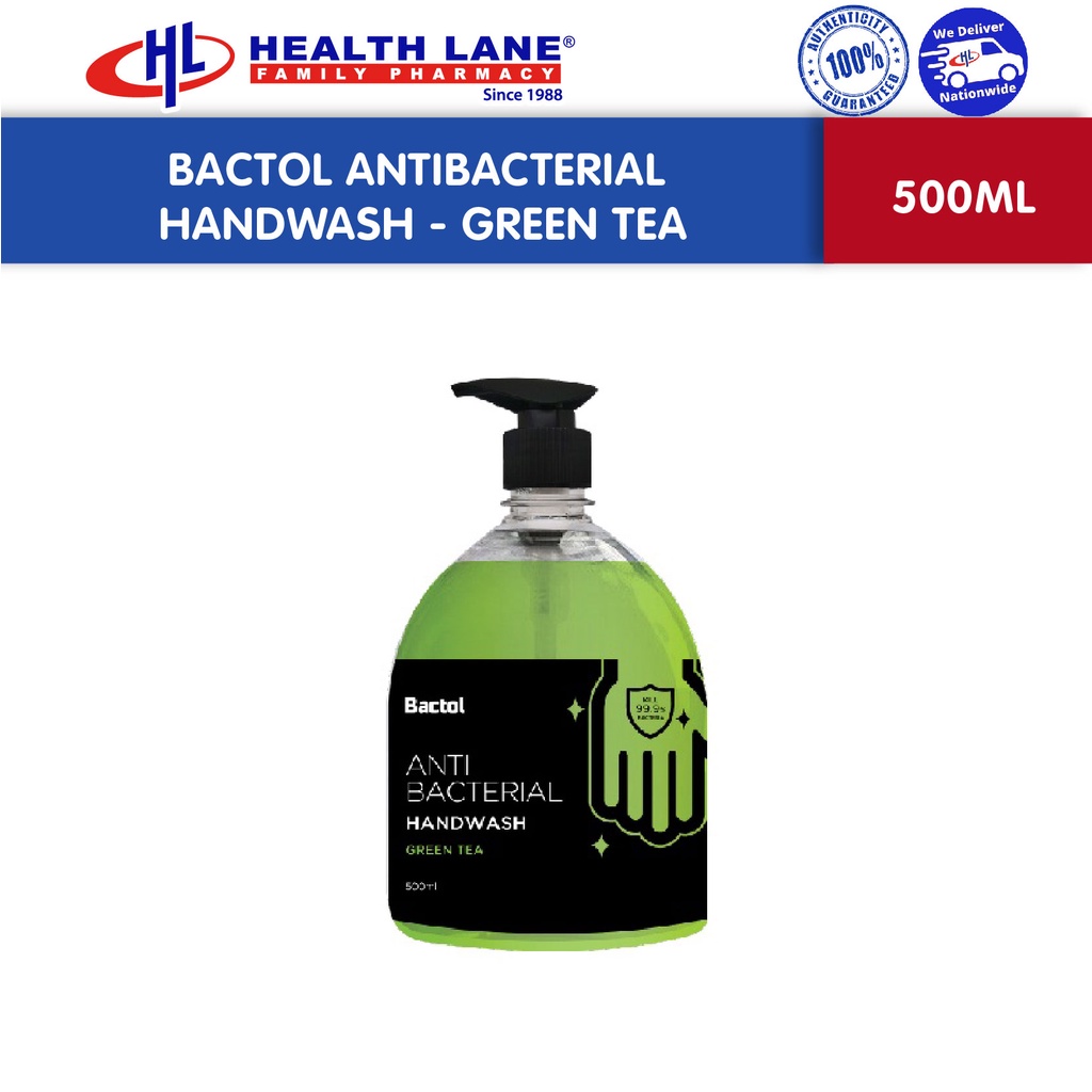 Bactol Antibacterial Handwash - Green Tea (500ml) | Shopee Malaysia