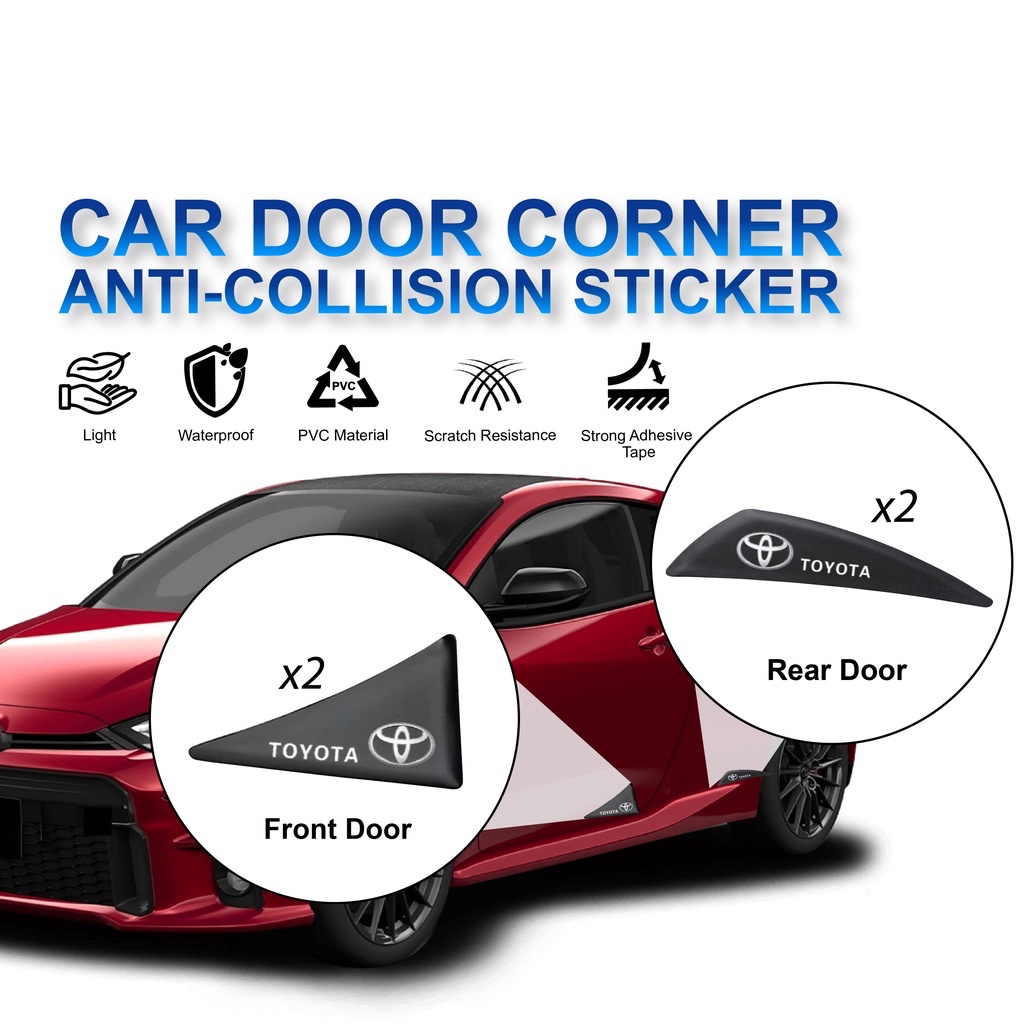 4PCS/SET Car Door Corner Protection Sticker Anti Collision Scratch ...