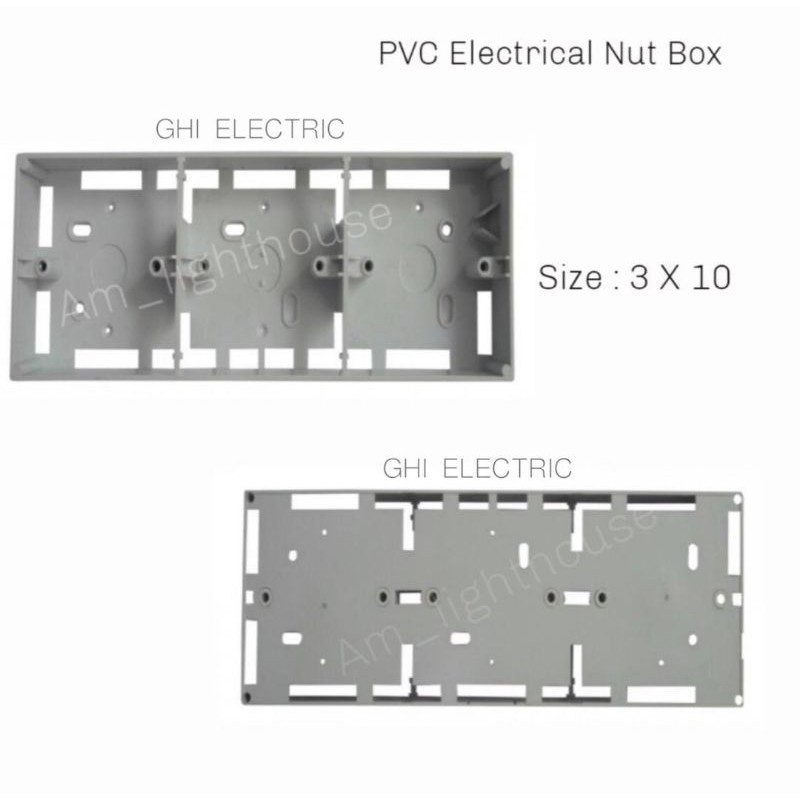 PVC BASE 3 X 3 / 3 X 7 / 3 X 10 / 3 X 12 WHITE ELECTRICAL NUT BOX / PVC ...