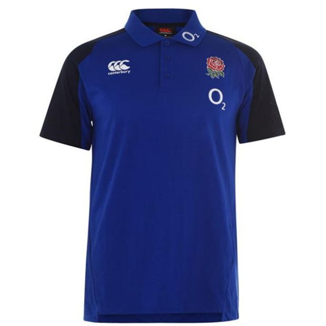 (Size S, M) 100% Original Canterbury England Rugby Player Polo Shirt ...