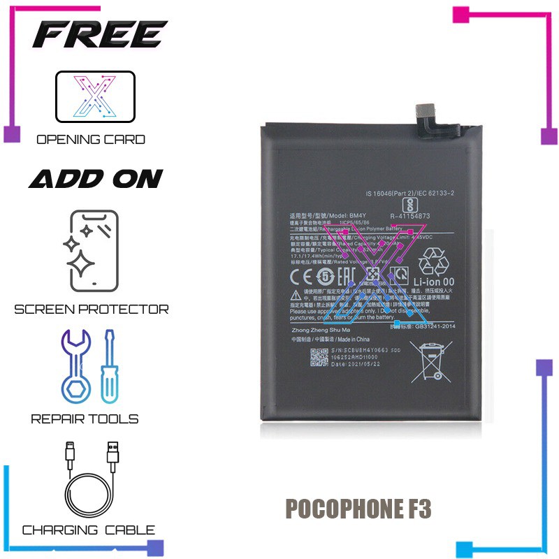 Battery BM4Y Compatible For Redmi K40 / Redmi K40 Pro / Poco F3 / Mi ...