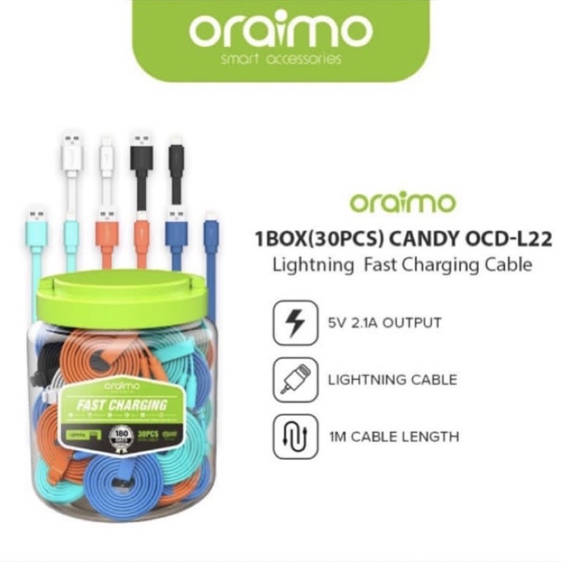 Oraimo OCD-L22 Candy Lightning iPon Fast Charging Cable Data Cable ...