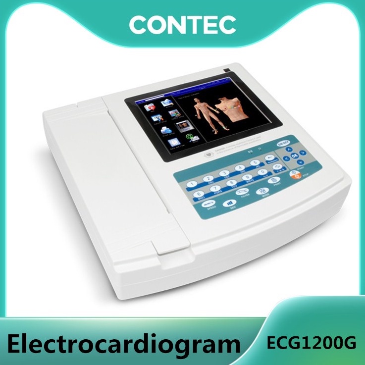 Contec ECG1200G Digital Electrocardiograph 12 Channel 12 Lead ECG EKG Machine Software C&FDA ...