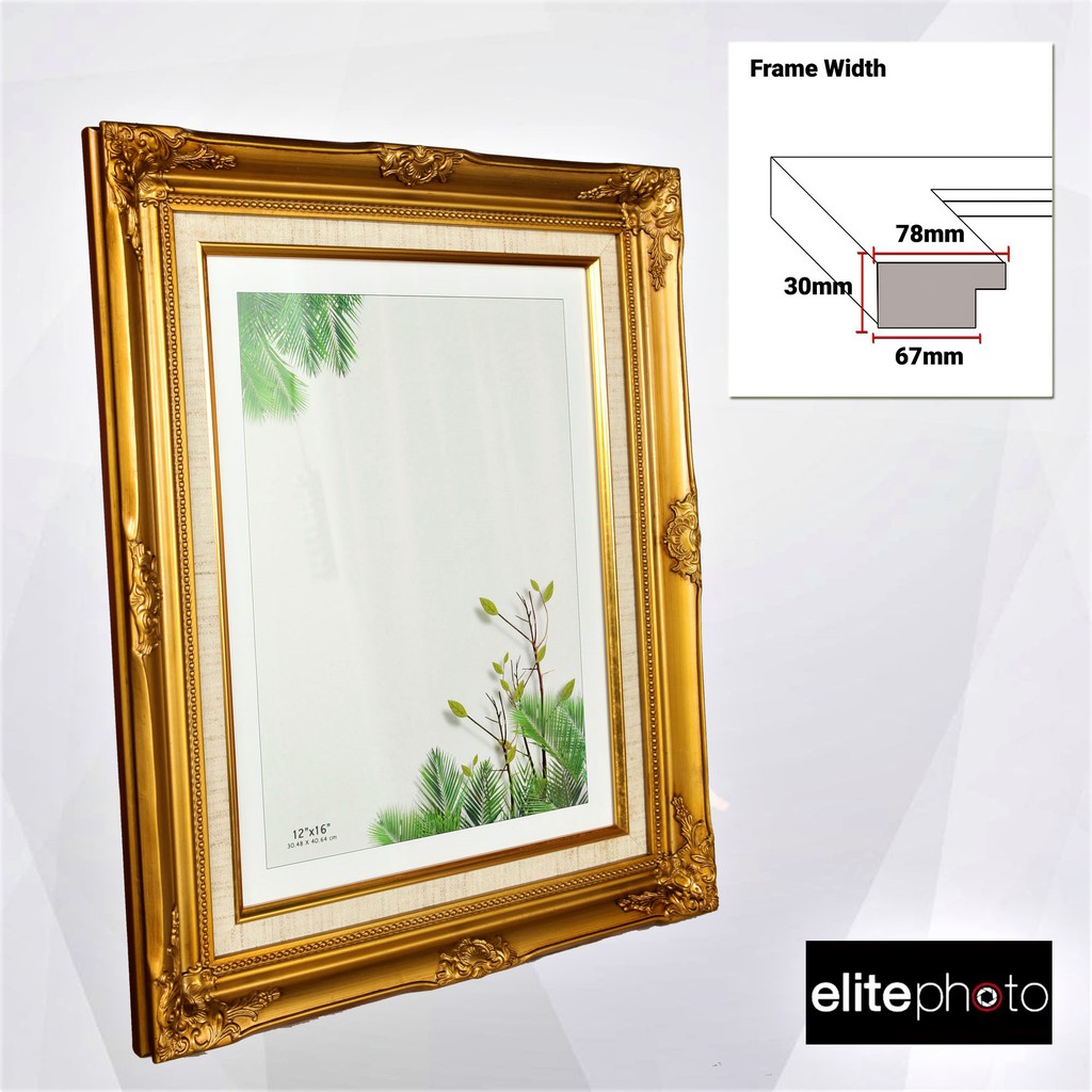 Classic/Monalisa/Taiwan Photo Frame-Gold with Liner-11R(11x14Inch)/12R ...