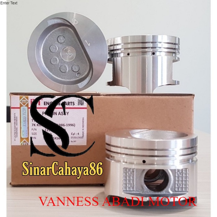 Piston ASSY TOYOTA KIJANG 7K 1800CC EFI 1986-1996 OVZ STD-100 | Shopee Malaysia
