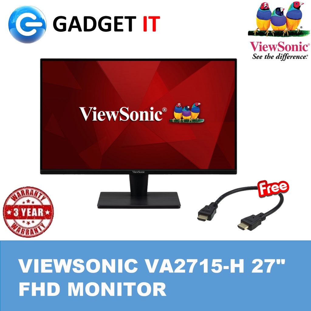VIEWSONIC VA2732-H 27" FHD VA / VA270A-H IPS 120Hz, FHD MONITOR ( FREE ...