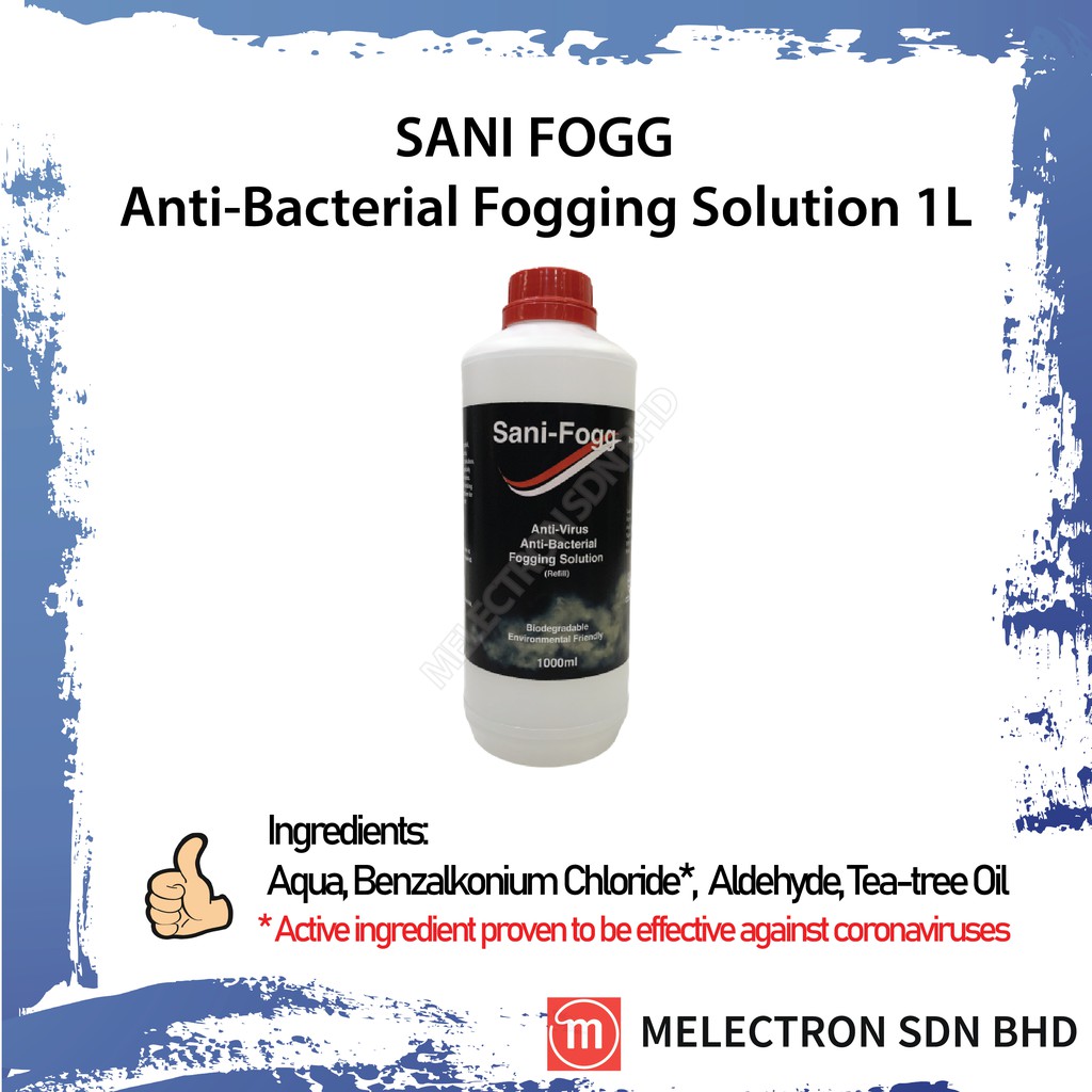 SANI-FOGG Anti Bacterial Fogging Solution 1 Litre (For Fog Machine only ...
