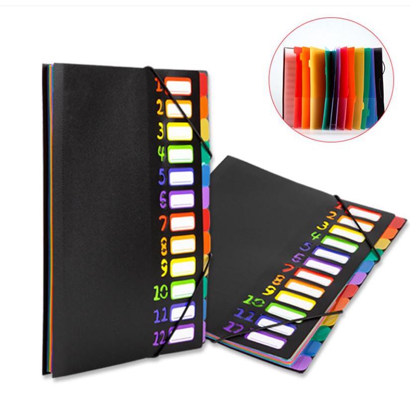 12 Pocket Rainbow File Folder (A4 size) | Shopee Malaysia