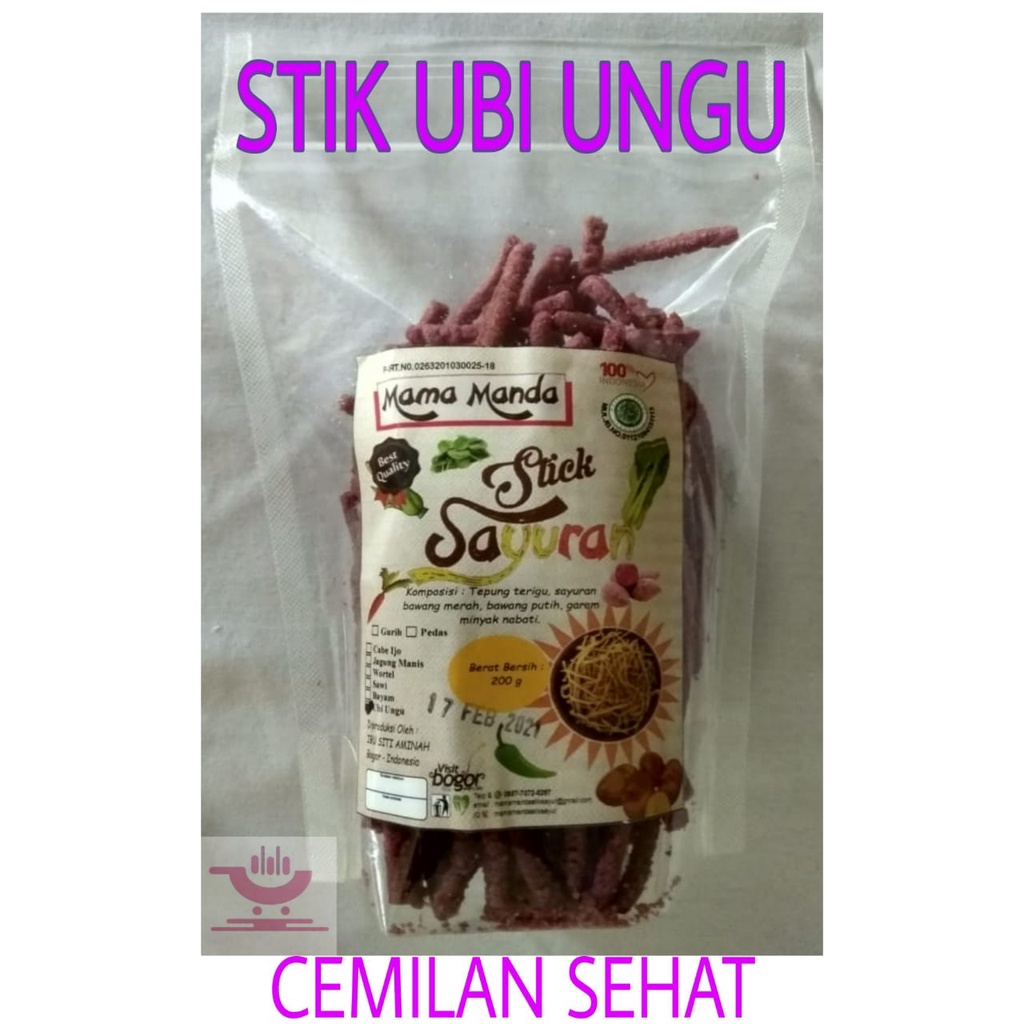 UNGU Sweet Purple Sweet Potato Sticks Bogor Typical Healthy Snack Mama ...