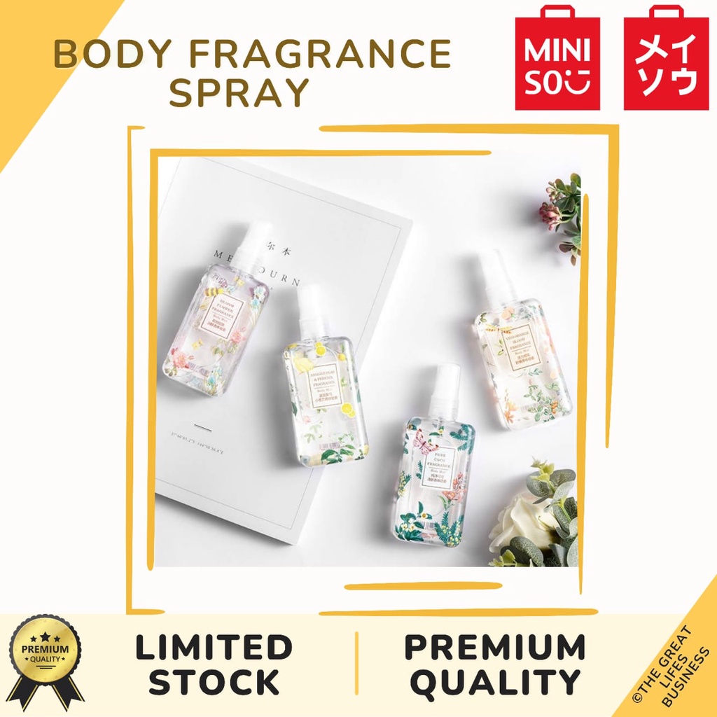 MINISO Body Fragrance Spray Pure Moisturizing Toning | Shopee Malaysia