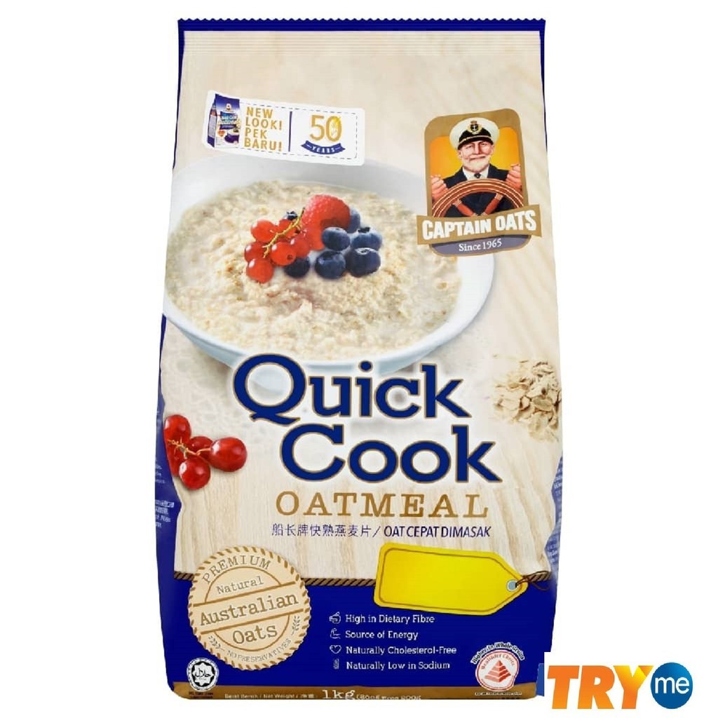 Captain Oat Quick Cook Oatmeal 800g | Shopee Malaysia