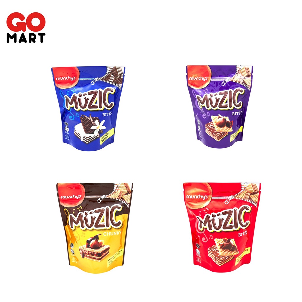 MUNCHY'S MUZIC CHOC WAFER BITES 180G / HAZELNUT WAFEL BITES 180G ...