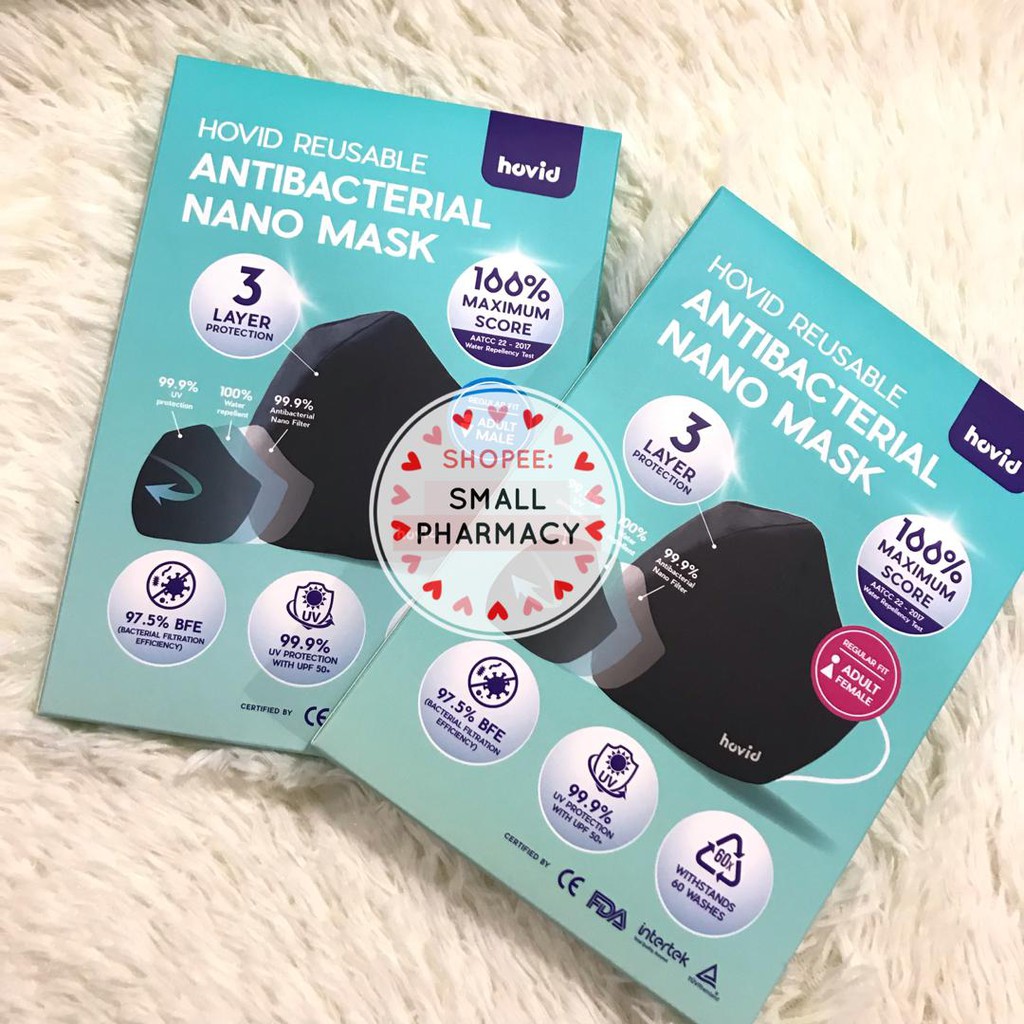 Hovid Reusable Antibacterial Nano Mask (Adult Male / Female ) | Shopee ...