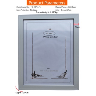 Photo Frame Size A4 /11R /12R / A3 - Brown / White Color(1pc) | Shopee ...
