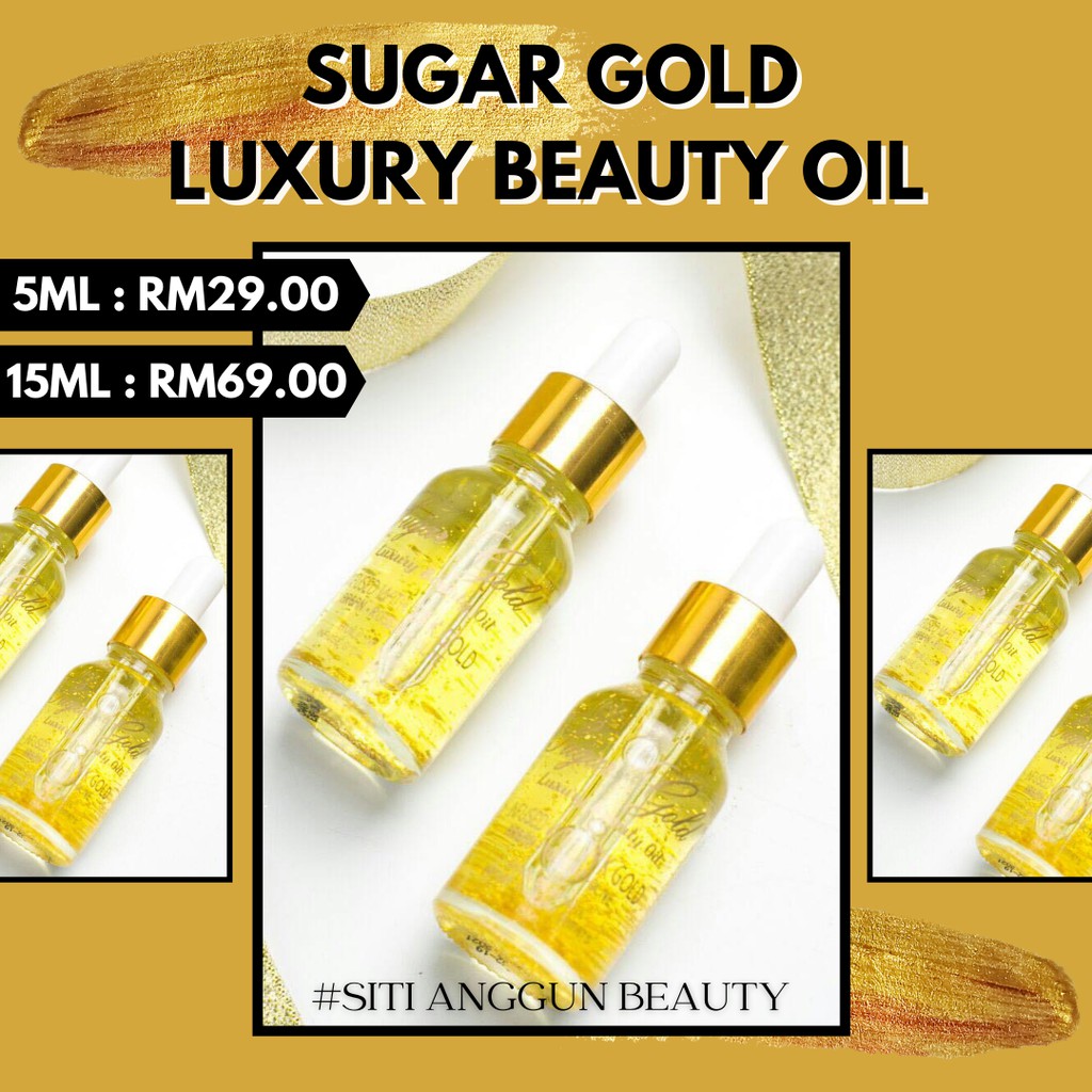 🔥ORIGINAL HQ🔥 SUGAR GOLD 24K GOLD LUXURY BEAUTY FACE OIL + FREE GIFT ...