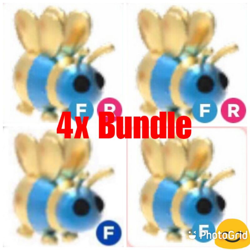 Adopt Me x4 Bundle Legendary Queen Bee(Making Neon Fly Ride) | Shopee ...