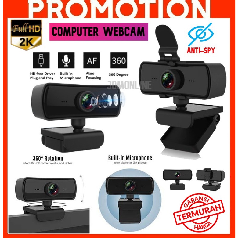 ~Ship From KL~ Full HD 2K Webcam with microphone 360 degree adjustment ...