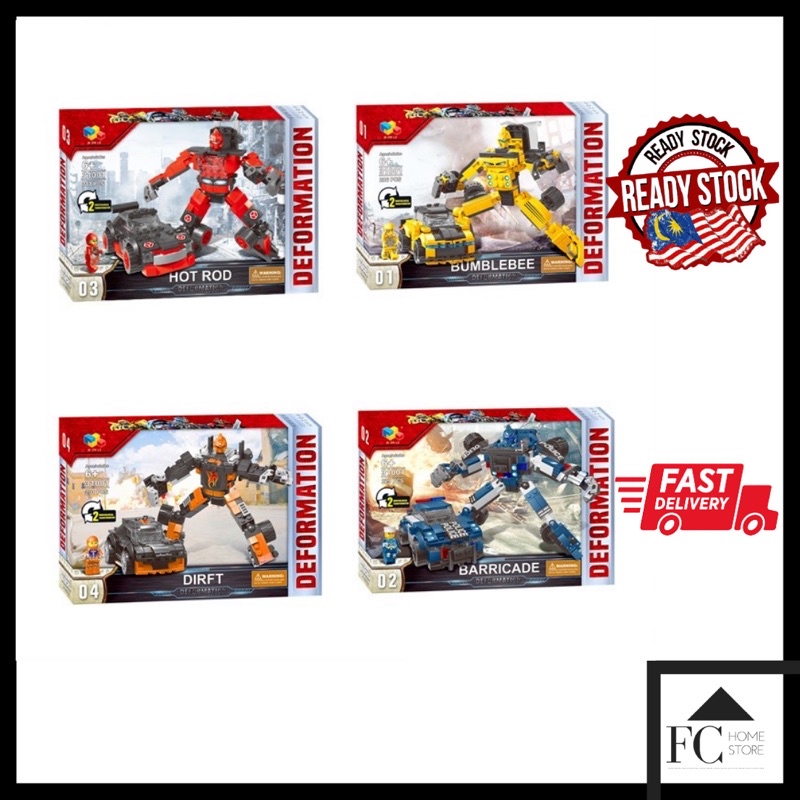 [Ready Stock]Bumblebee Transformer Building Blocks 2 in 1 Deformation ...