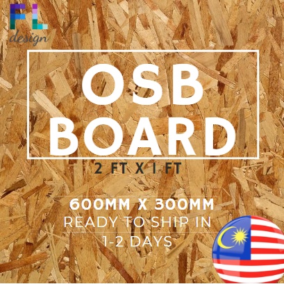 Multipurpose Art Board Panel Papan Kayu OSB 9mm Ready Stock 600mm x ...