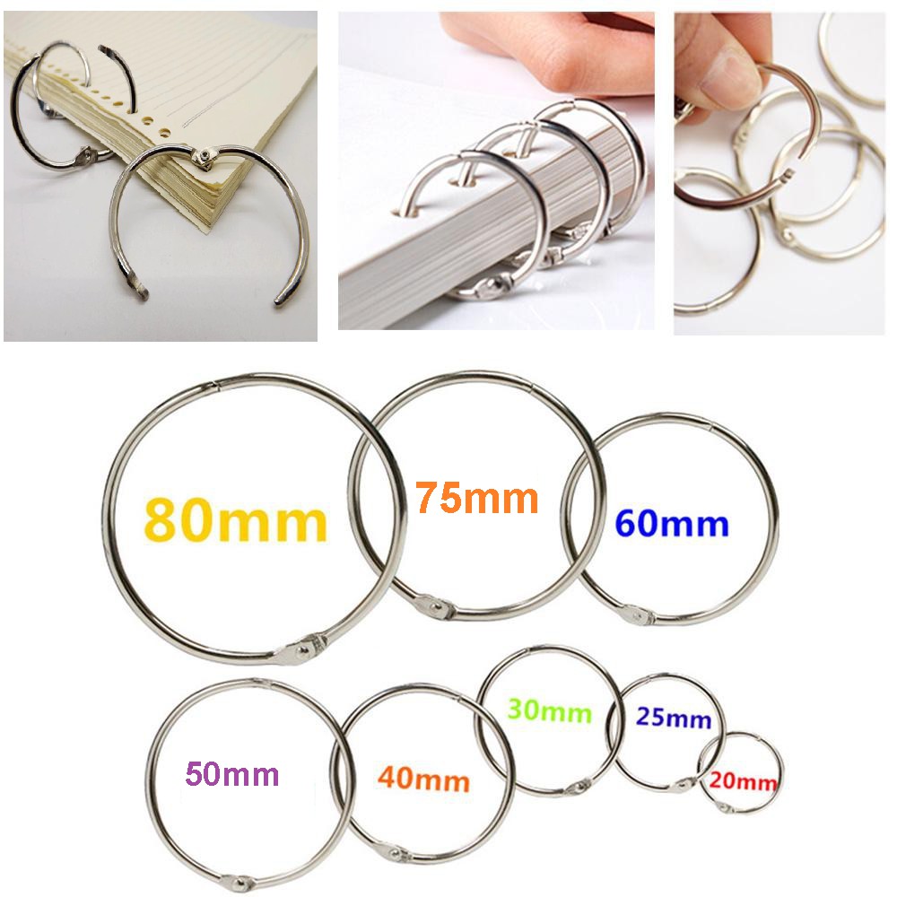 Book Binder Card Rings Cincin Metal Hinged Rings Scrapbook Key Ring Tool All Size Available Shopee Malaysia