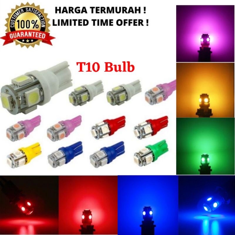 LED T10 LIGHT BULB 5050 Lampu Kecil T10 Kereta Motor Axia Myvi Bezza ...