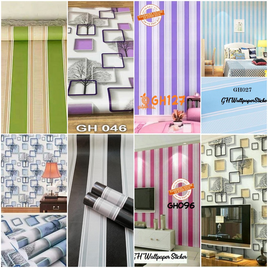 Wallpaper Sticker Premium Quality 45cm x 8m Wallpaper Wall PVC Premium ...