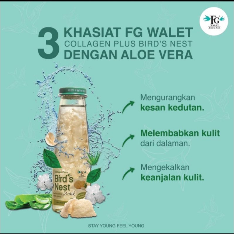 (original) FG Walet COLLEGEN PLUS BIRD'S NEST WITH ALOEVERA ROCKSUGAR ...