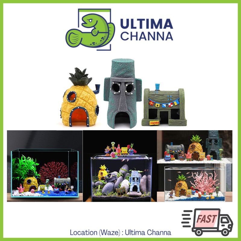 SpongeBob Aquarium Fish Tank Decor - Patrick, Squidward, Krabs, Sandy ...