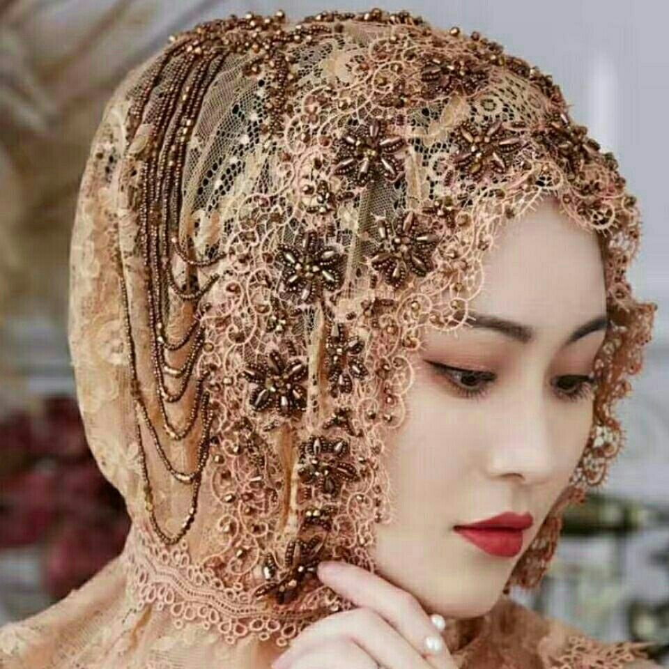 Menantu Hui Muslim Lace Shawl CapMuslim Hui Daughter-In-Law Lace Shawl ...