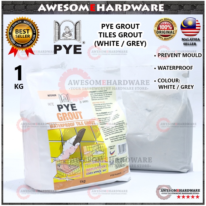 (WHITE/GREY/BLACK) PYE PYEGROUT WATERPROOF GROUTING TILE GROUT TILES ...