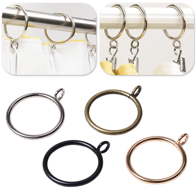 10pcs 38/45mm Curtain Hook Roman Rings Metal Curtain Rod Hook Rings ...