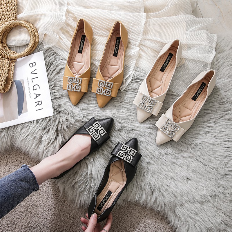 Large-size flat shoes Single shoes women's flat shoes 2021 Summer new ...