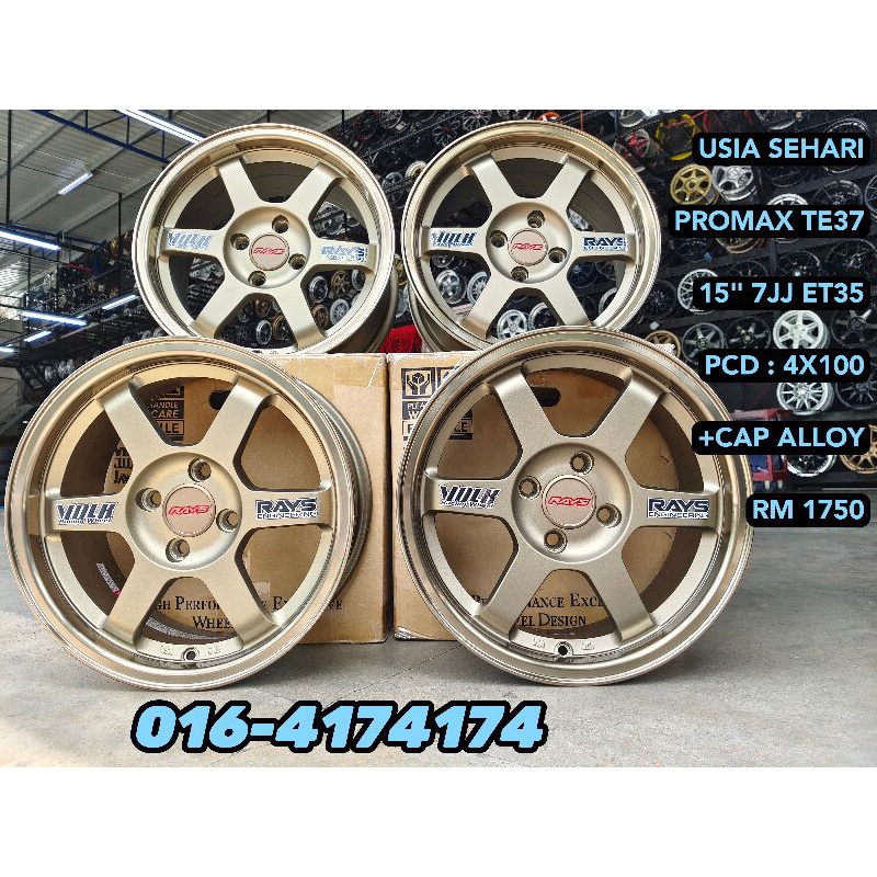 RIM 15 PROMAX TE37 (USIA SEHARI) myvi jazz city vios | Shopee Malaysia