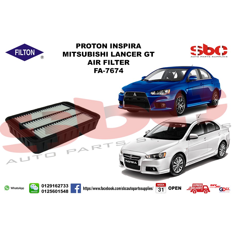PROTON INSPIRA, MITSUBISHI LANCER GT AIR FILTER (FILTON) | Shopee Malaysia