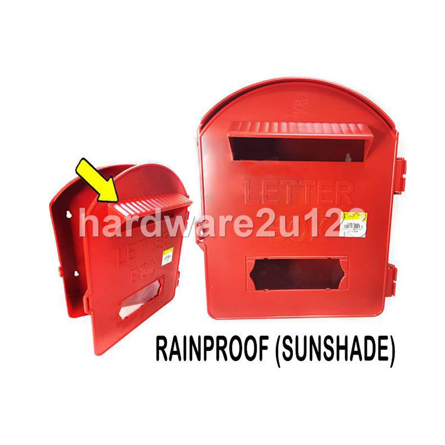 COIL Red PVC Post Letter Box/ RED Plastic Mail Box/ Peti Surat Plastik ...