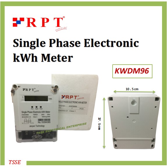 10/60A Single Phase Digital KWH Meter/ Single Phase Electronic KWH ...