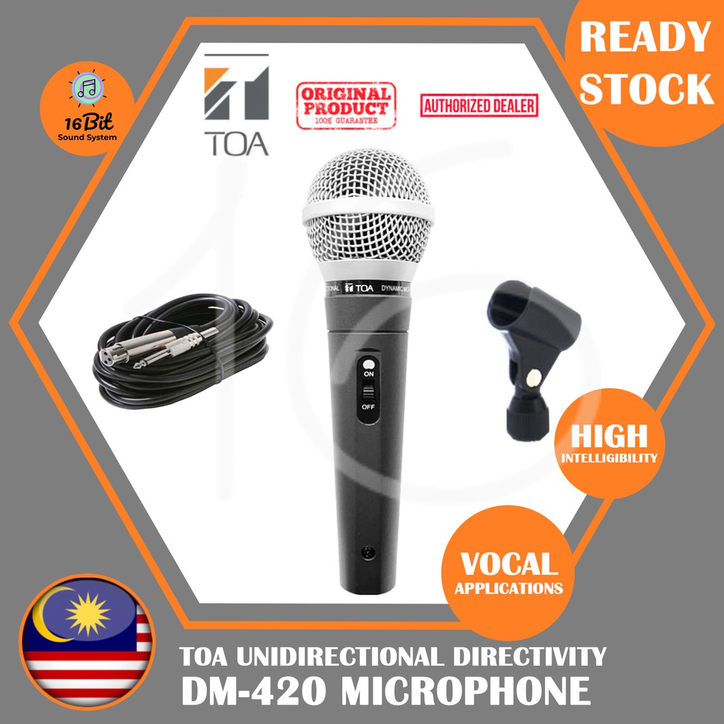 Mic AZAN Microphone TOA Microphone DM-420 Dynamic Mircophone With 7.5 ...