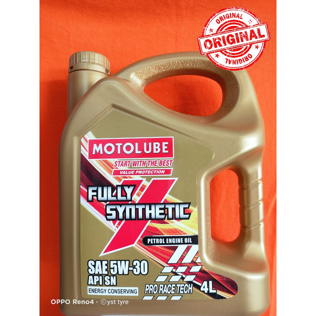 MOTOLUBE 5W30 Fully synthetic (4L) Engine Oil | Shopee Malaysia