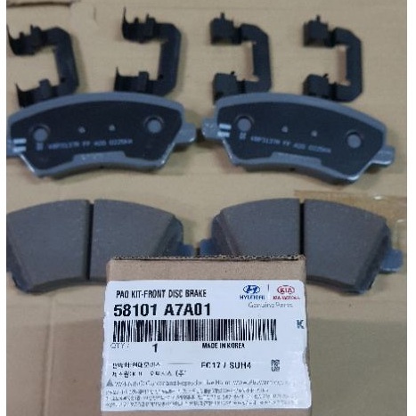 GENUINE BRAKE PAD FRONT / REAR (ORIGINAL) - KIA CERATO K3 > 58101-A7A01 ...