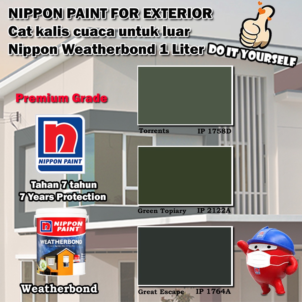 Nippon Paint Weatherbond Exterior collection 1 Liter Torrents 1758D ...