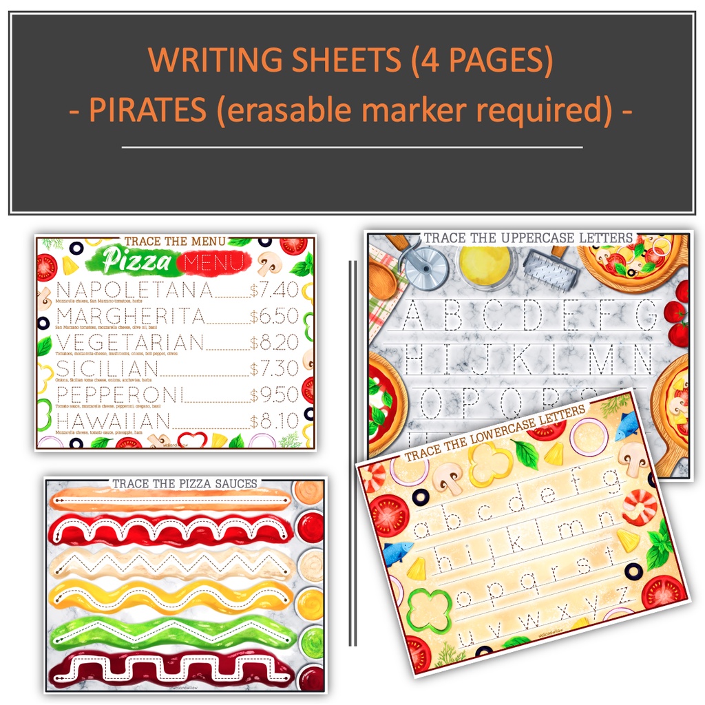 PIZZA BUSY BOOK / QUIET BOOK / EARLY LEARNING ACTIVITY FOR KIDS / FUN ...
