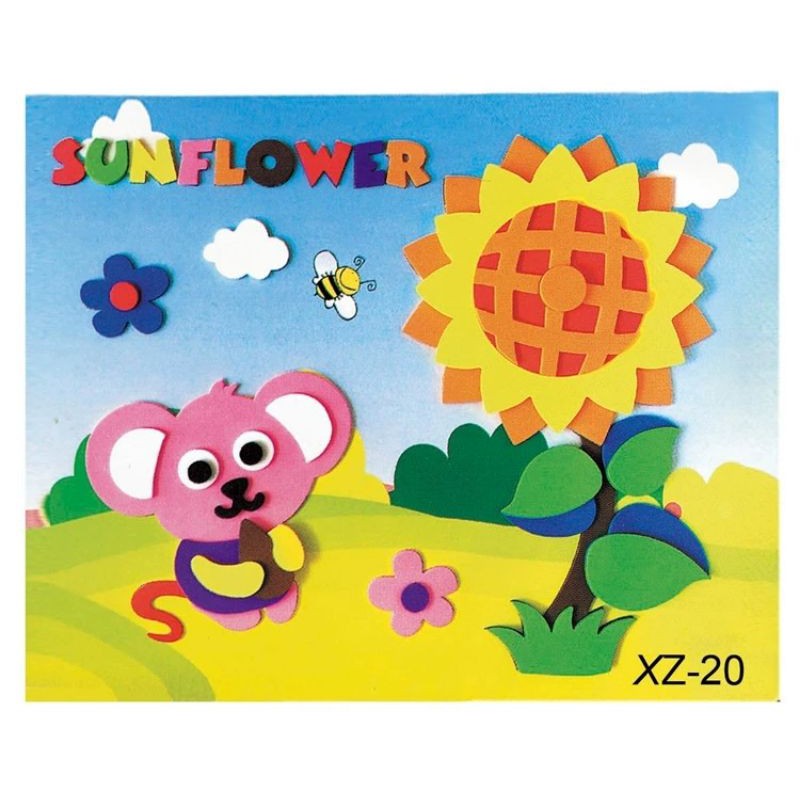 ️Busy Kids ️3D movable EVA sticker puzzle/kid DIY art and craft ...